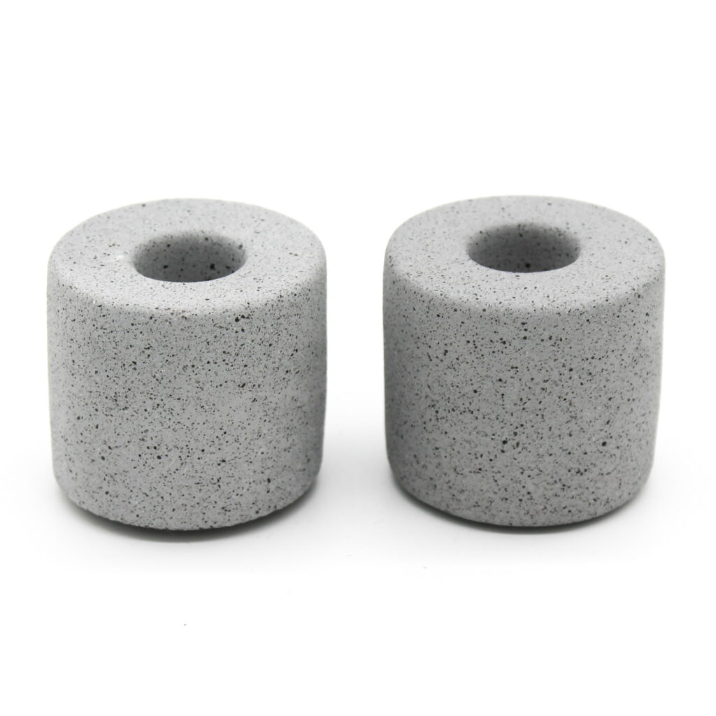 Granite Candlestick Holders by Manzo Design, Grey - Not Just Another Store