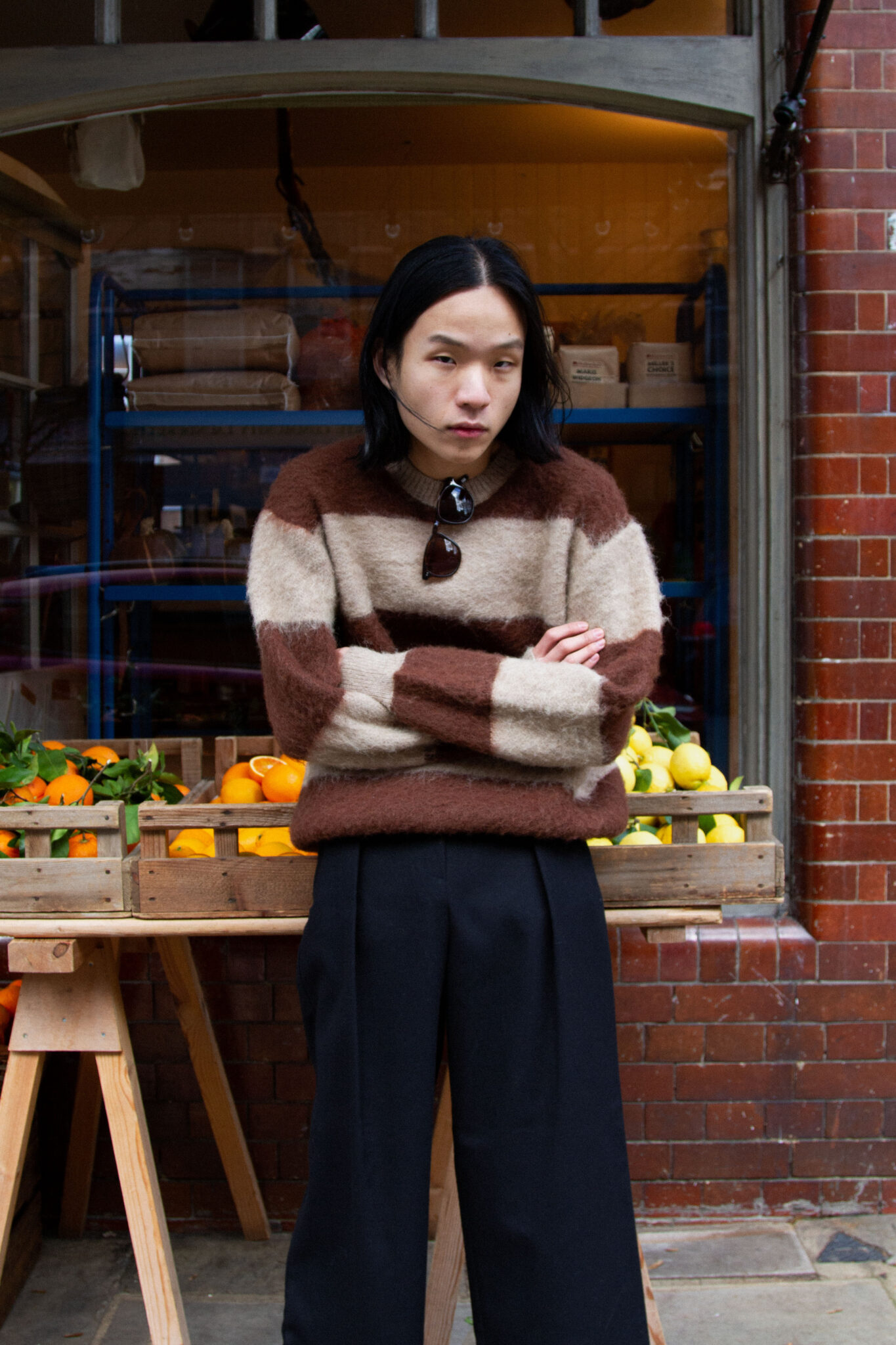 Mohair Striped Sweater by LVAN - Not Just Another Store